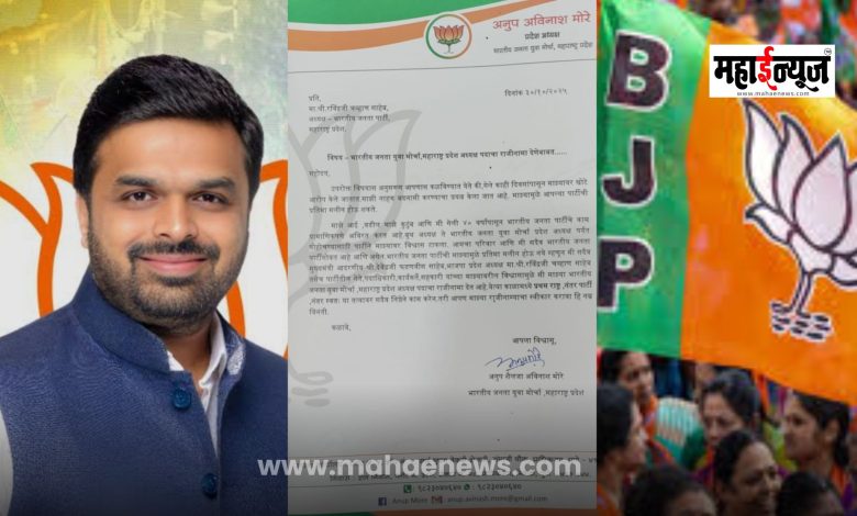 Breaking News : भाजपा युवा मोर्चा प्रदेशाध्यक्ष अनुप मोरे यांचा अखेर ...